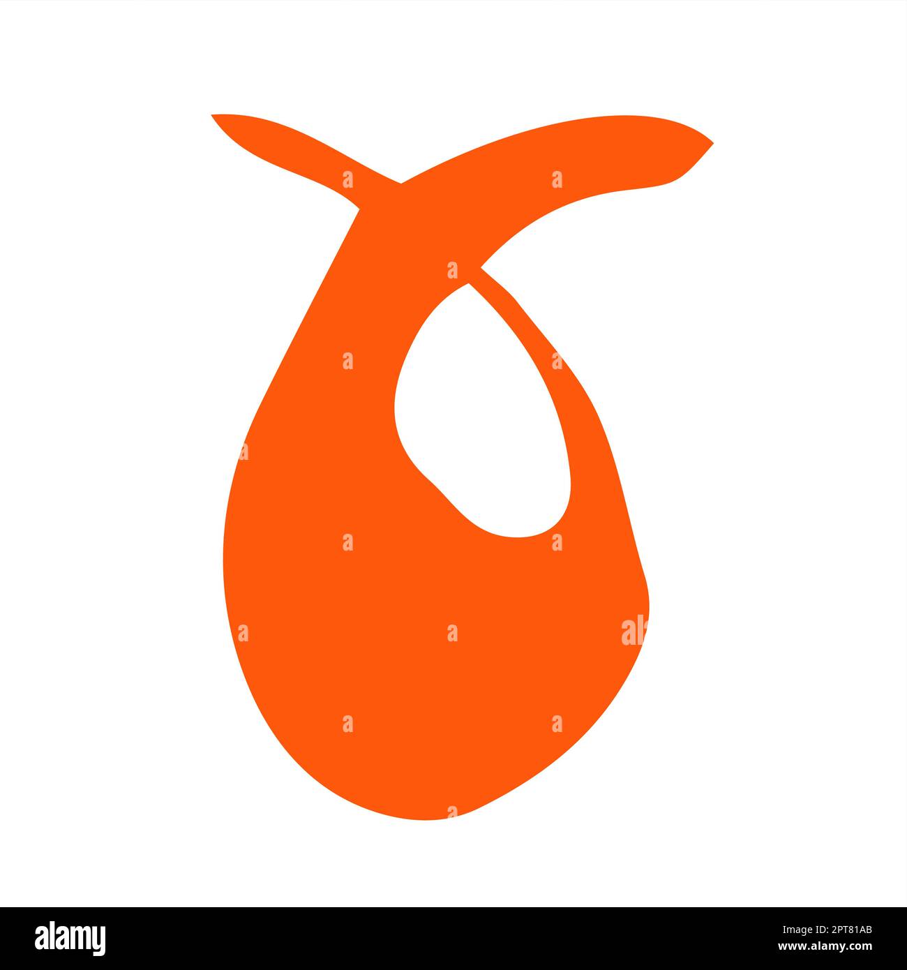 Swirl symbol, hand painted with ink brush, isolated on white background ...