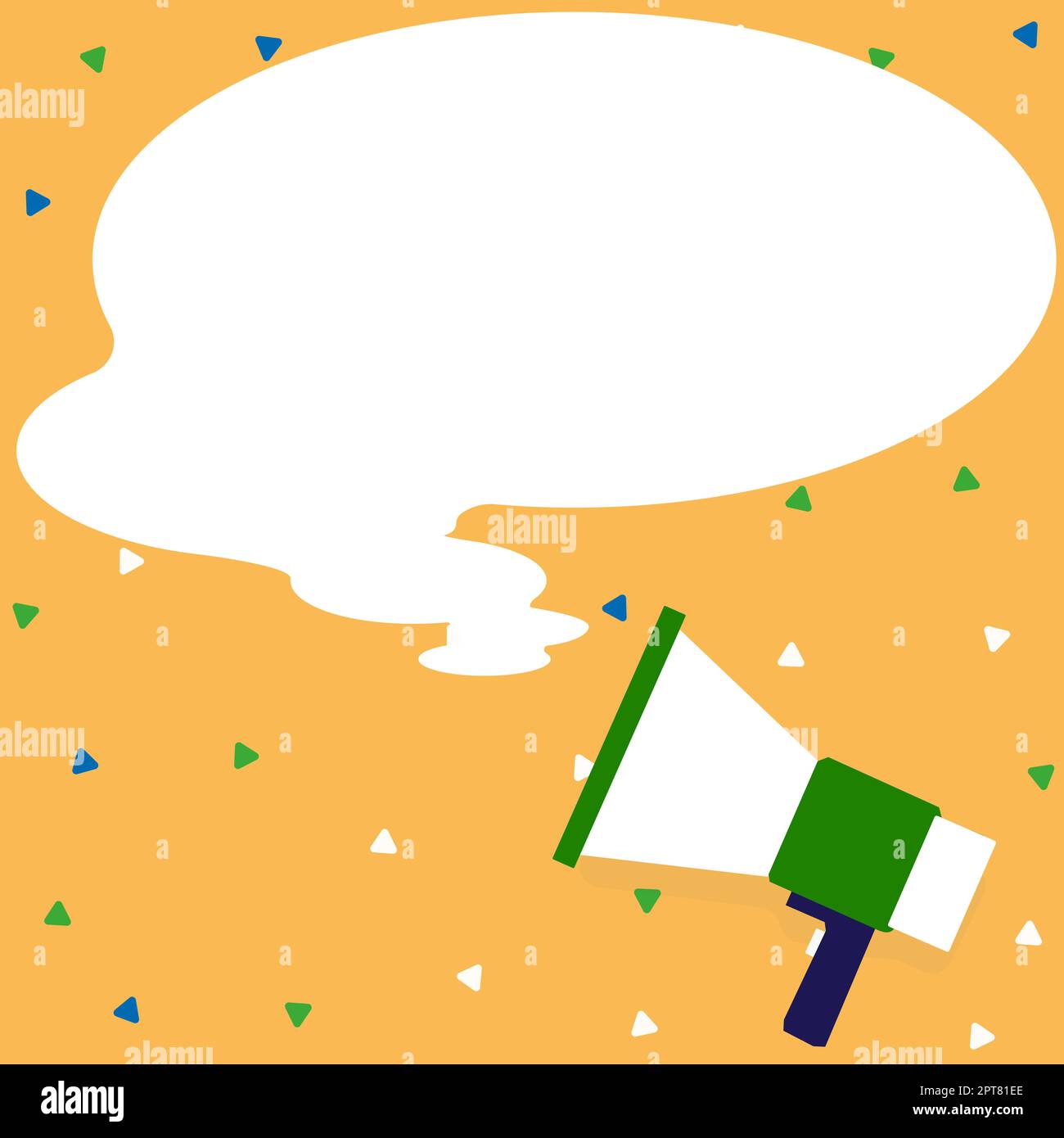 Drawing With Conversation Bubble Showing New Announcement Stock Photo ...