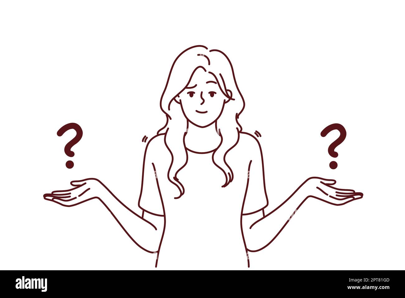 Confused woman feel frustrated making choice or decision. Distressed ...