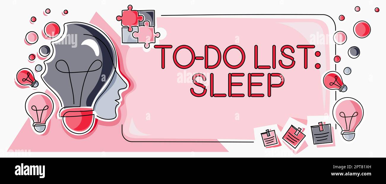 Text showing inspiration To Do List SleepThings to be done Priority ...
