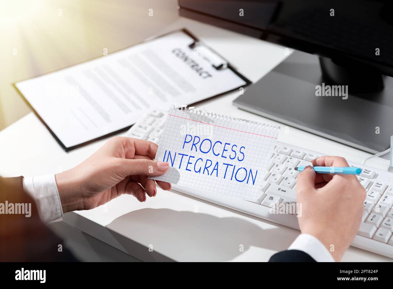 Sign displaying Process Integration, Business showcase Connectivity of ...