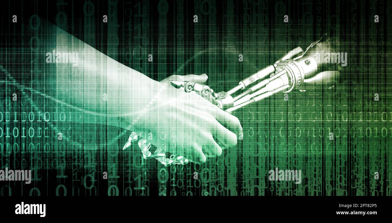 Human Integration with Technology as Transhumanism Concept Stock Photo ...