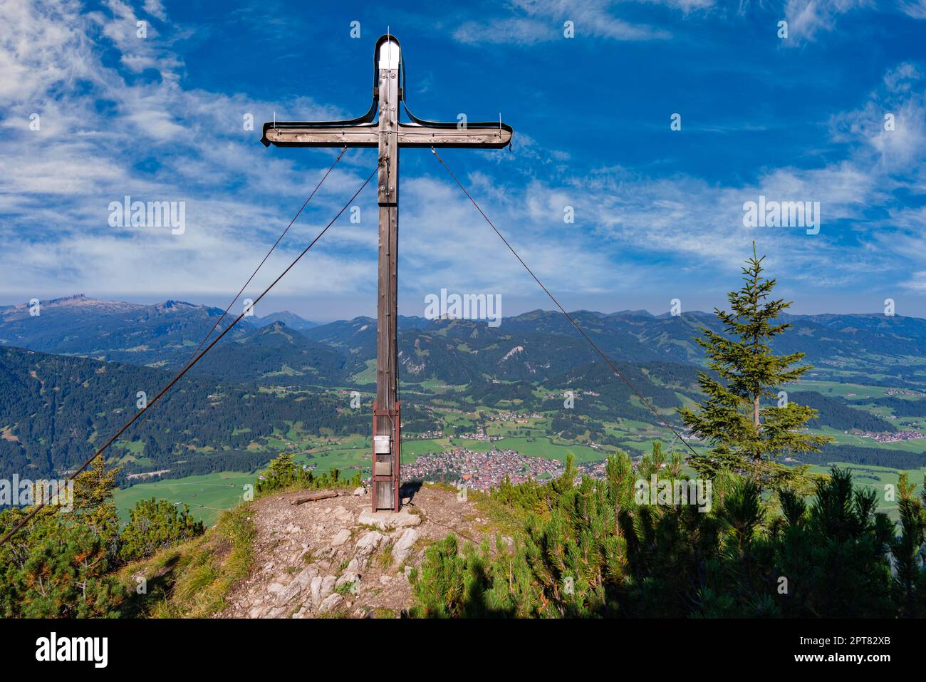 Panorama from Schattenberg, 1692m, on Oberstdorf, Allgaeu, Bavaria ...