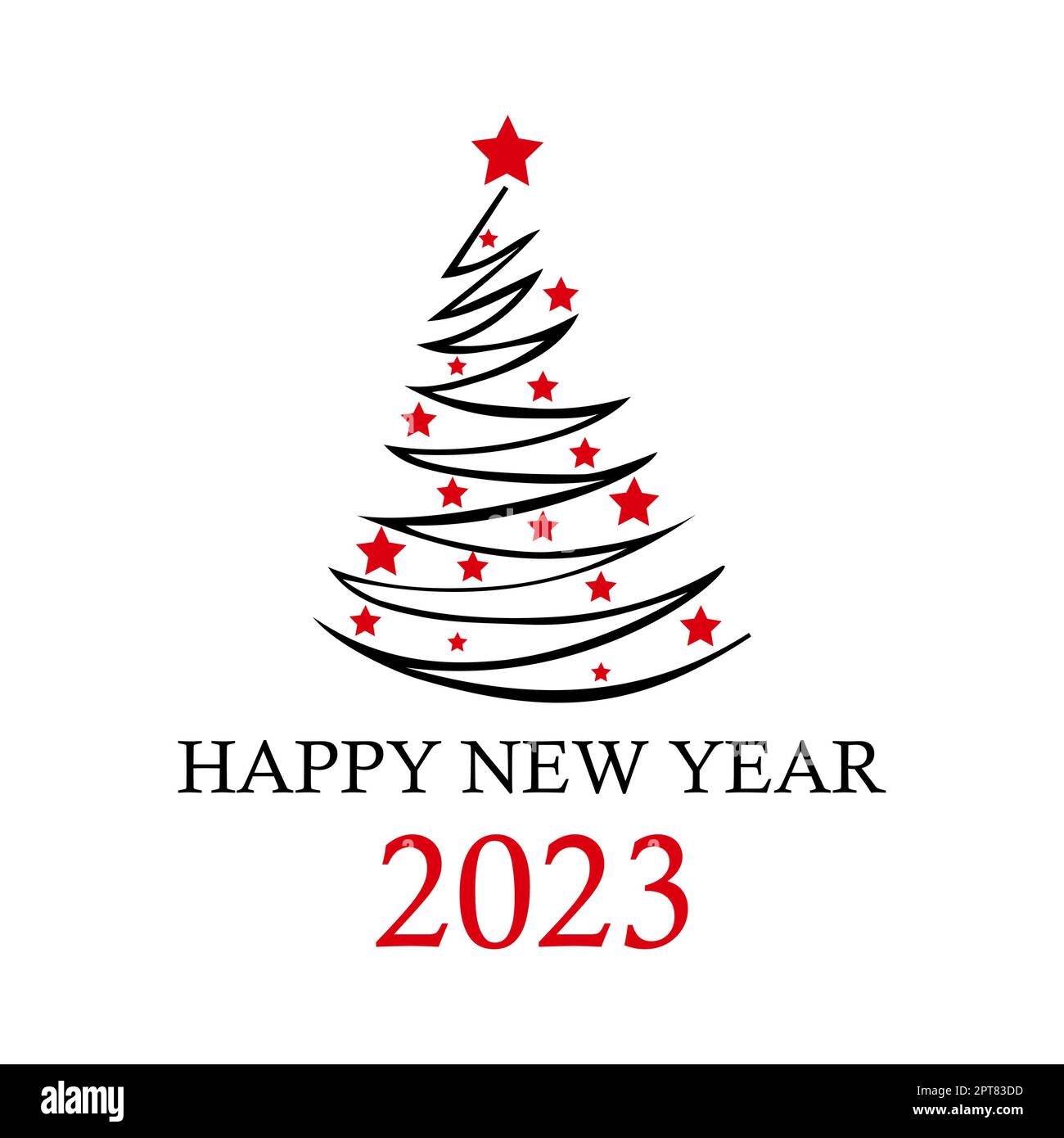 Abstract Christmas tree, holiday symbol christmas, new year 2023 ...