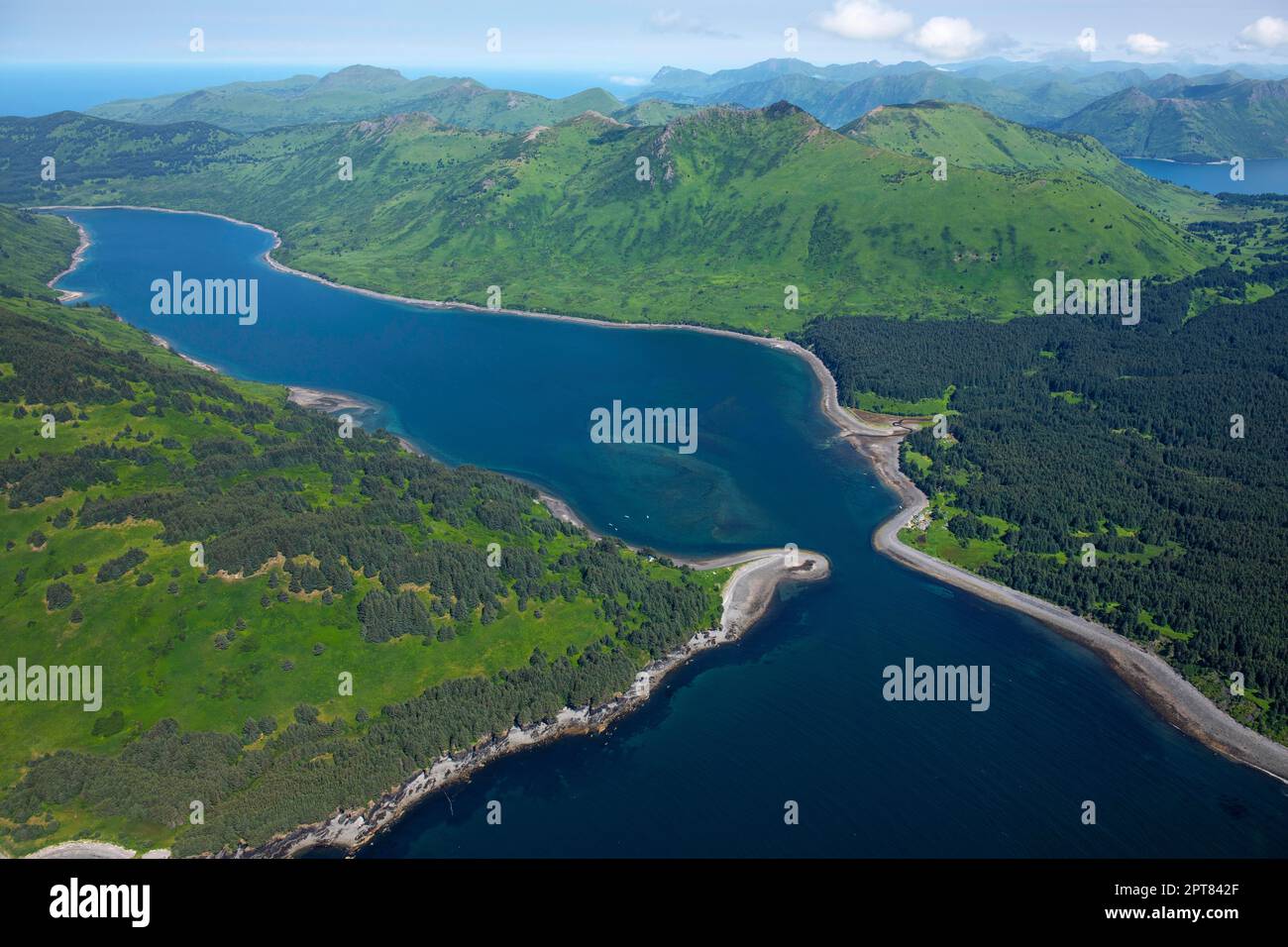 River delta on Kodiak Island, Katmai, Alaska, USA Stock Photo - Alamy