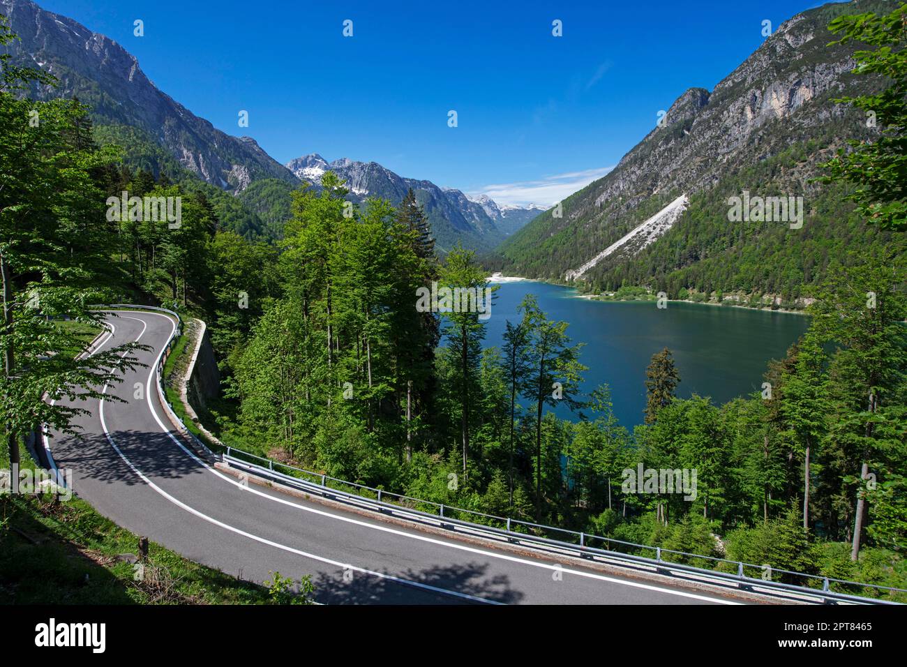 Lago del Predil, Raibler See, Tarvisio, Tarvis, Julian Alps, Italy ...