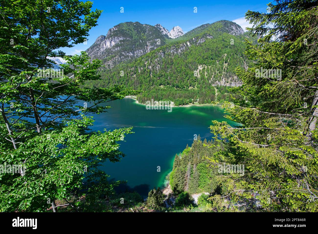 Lago del Predil, Raibler See, Tarvisio, Tarvis, Julian Alps, Italy ...