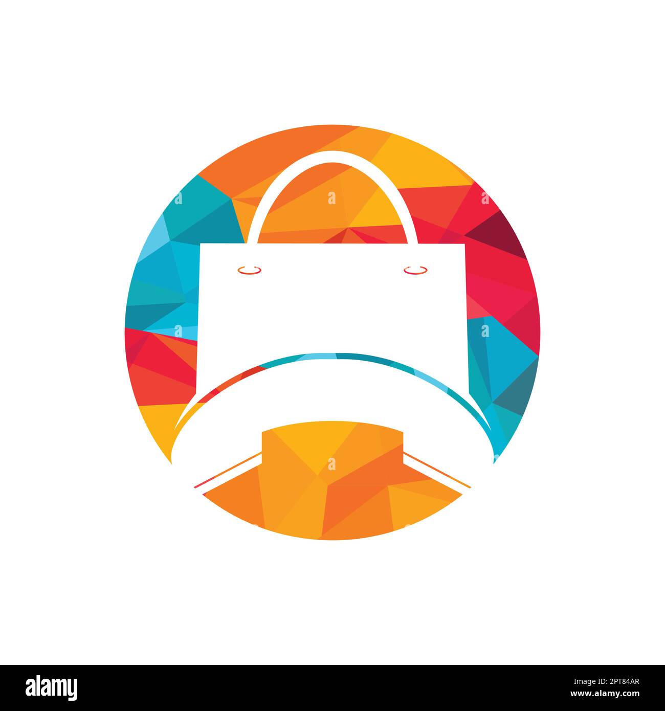 Call store vector logo design template. Shopping bag with handset icon ...