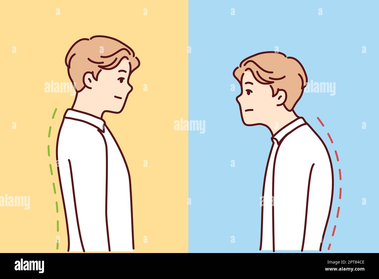 Bad posture Stock Vector Images - Alamy