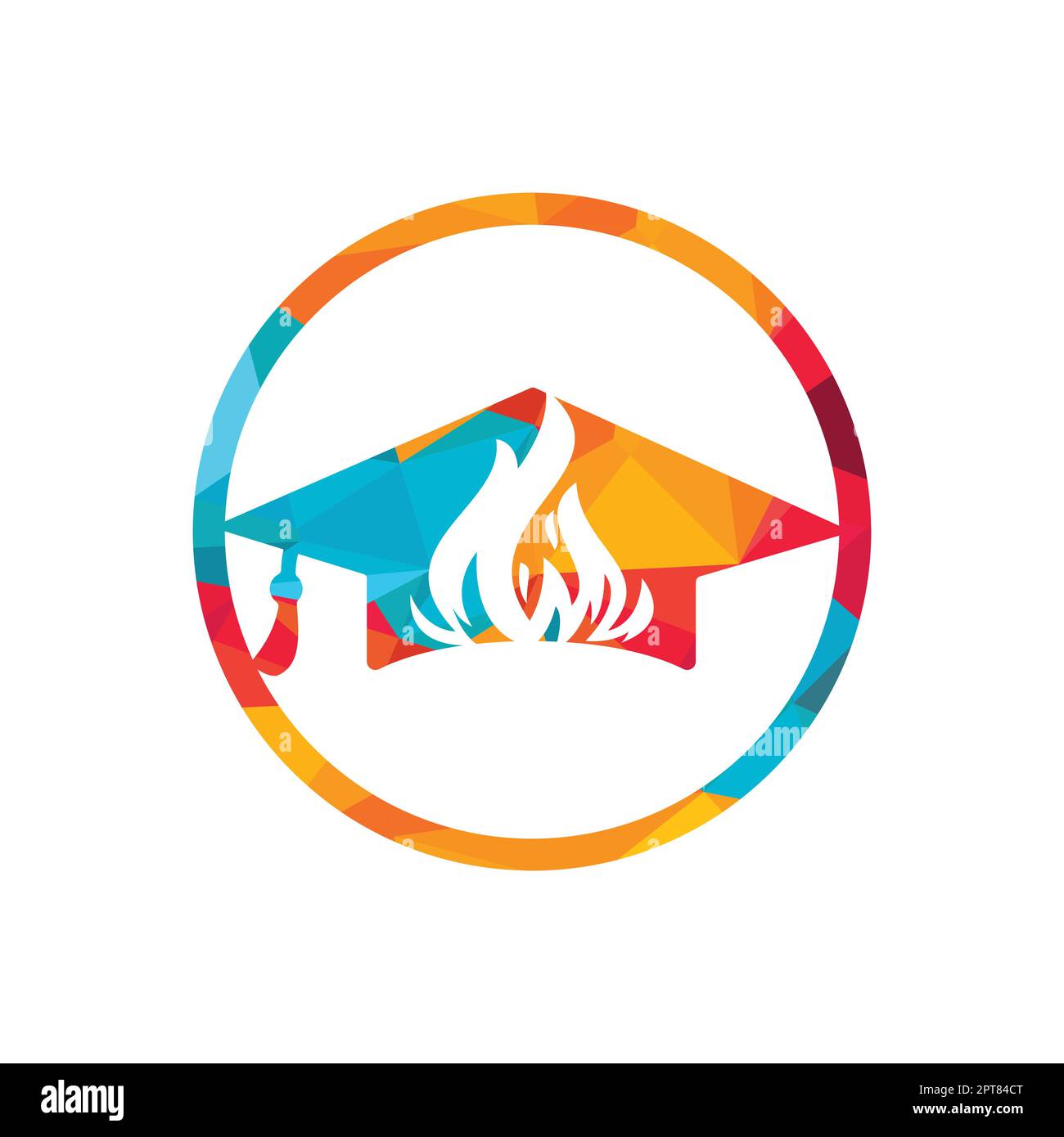 Hot education vector logo design. Graduation cap and torch combination ...