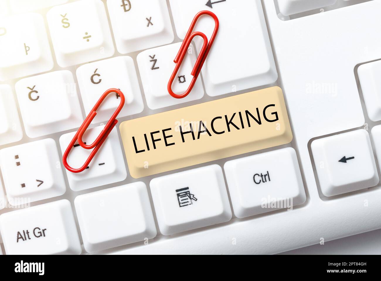 Conceptual display Life Hacking, Business approach Simple and clever ...