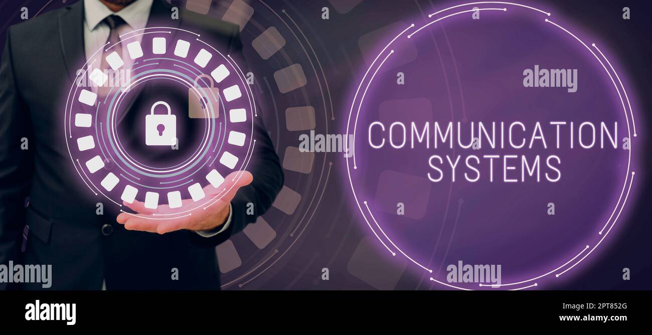 Hand writing sign Communication Systems, Conceptual photo Flow of ...