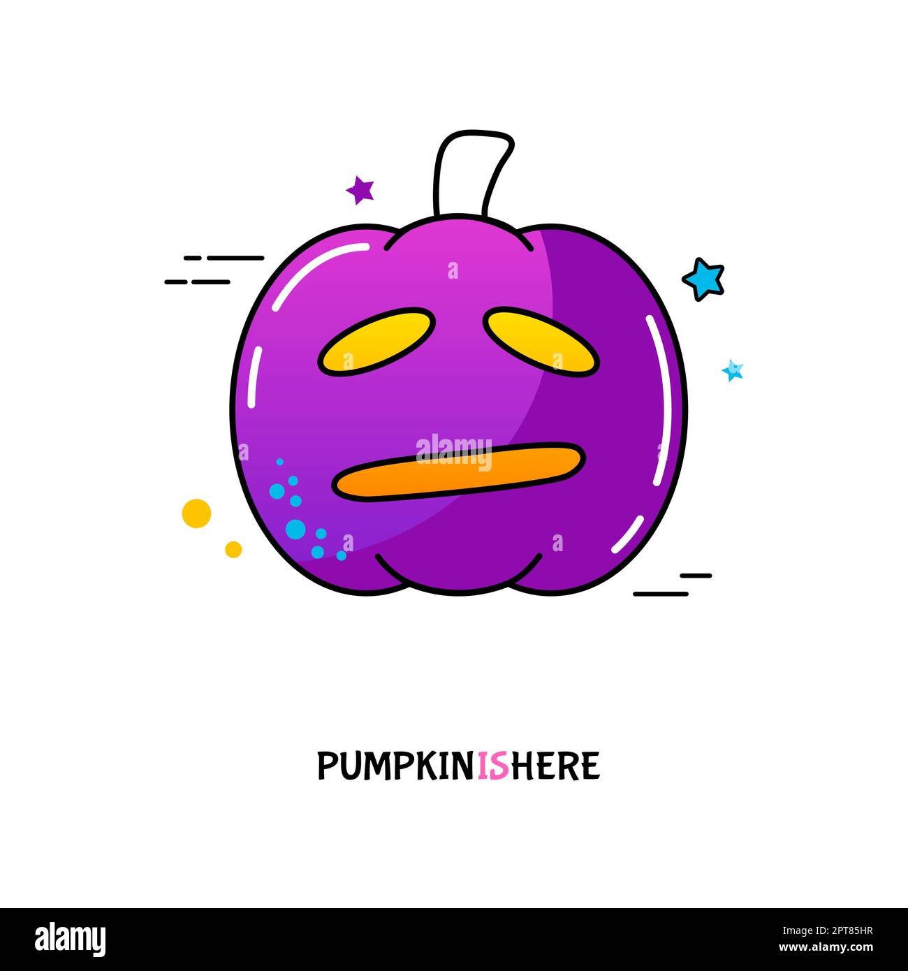 Halloween pumpkin emoticon icon vector illustration Jack-O-Lantern ...