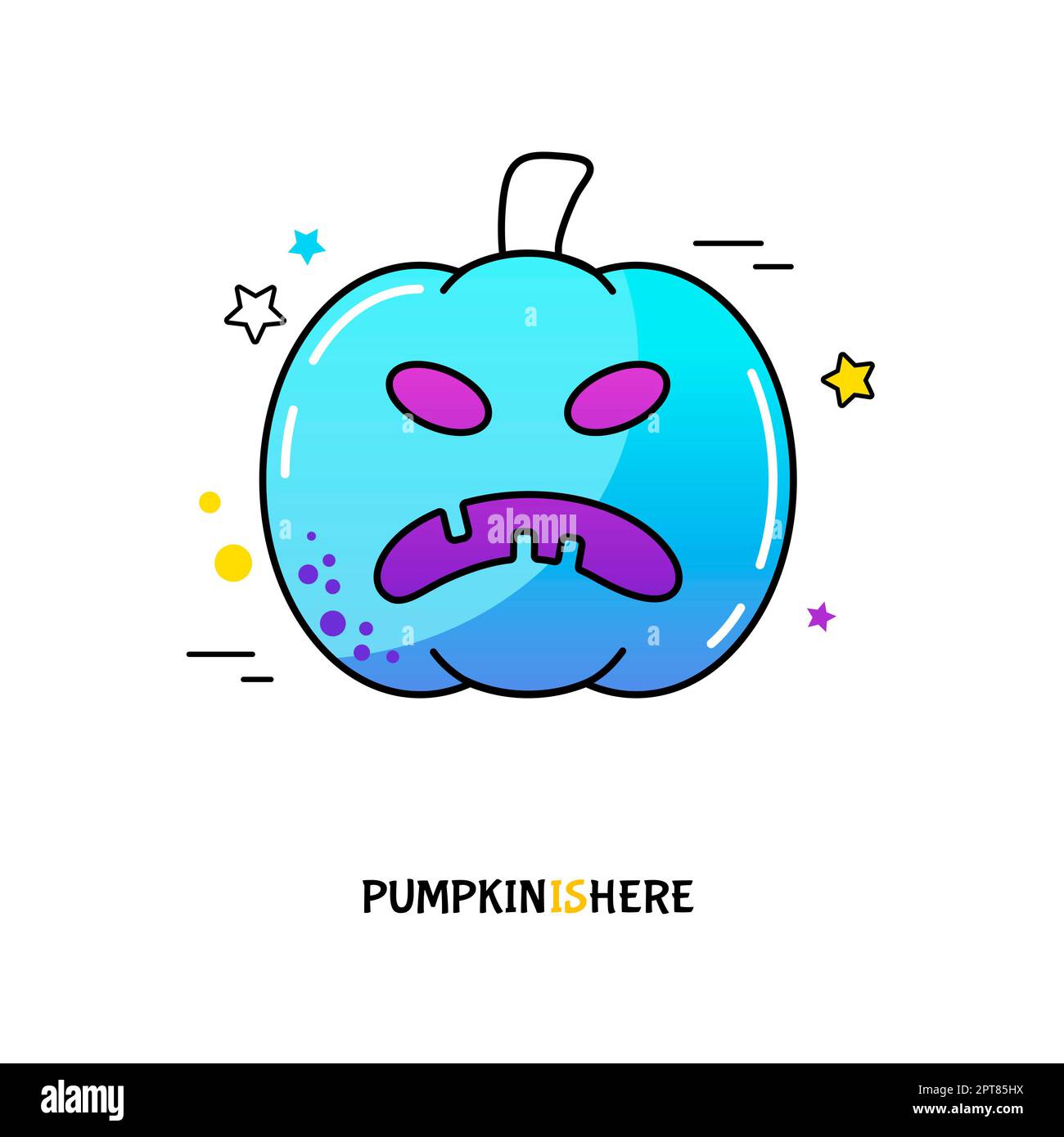 Halloween pumpkin emoticon icon vector illustration Jack-O-Lantern ...