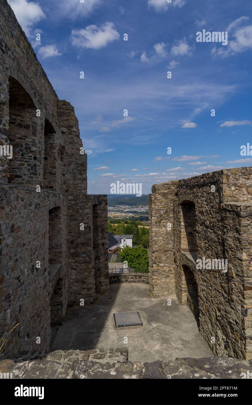 Ancient castle ruin called Greifenstein in the same called german ...