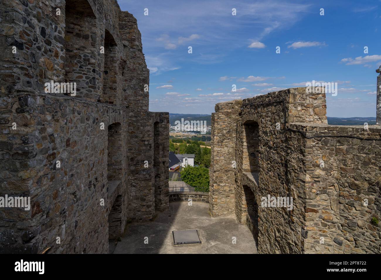 Ancient castle ruin called Greifenstein in the same called german ...