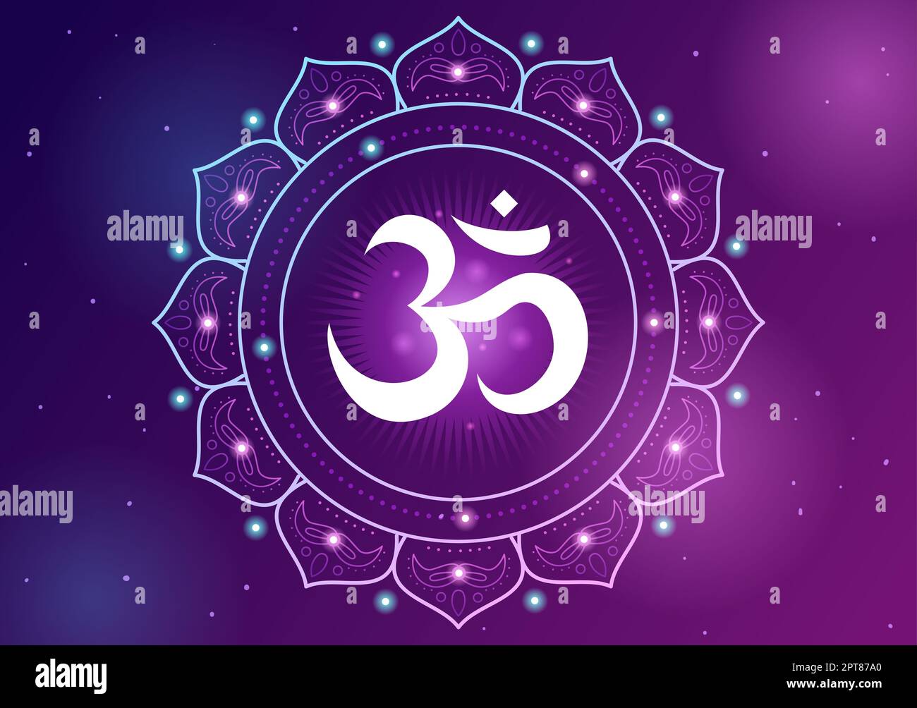 Symbol of Hinduism Flat background Cartoon Hand Drawn Templates ...