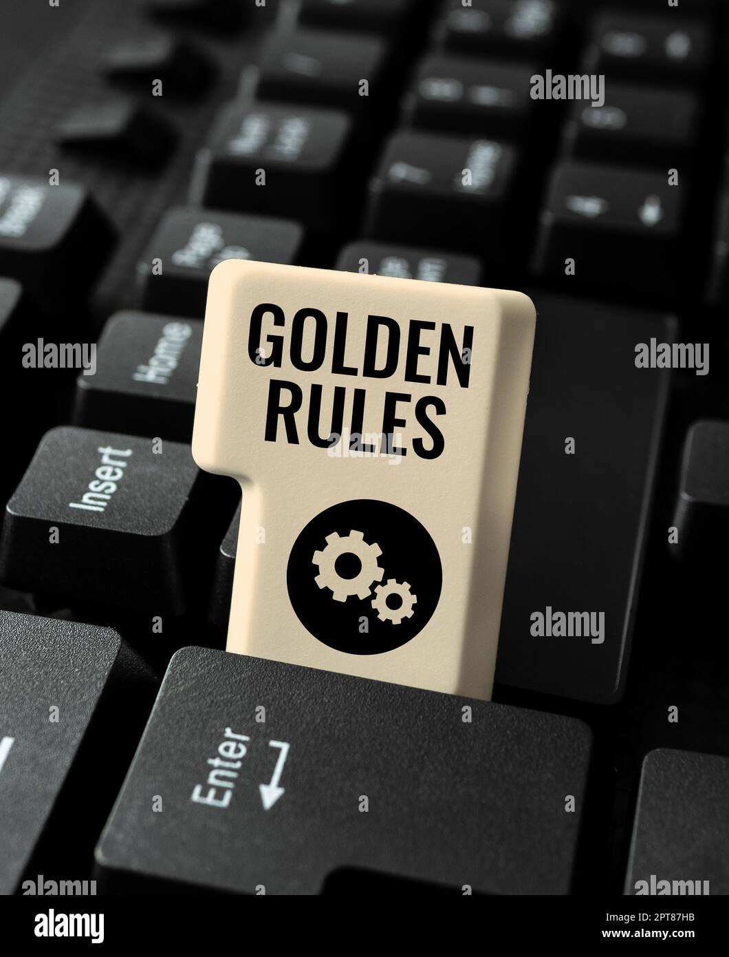 Conceptual display Golden Rules, Business concept Basic principle that ...