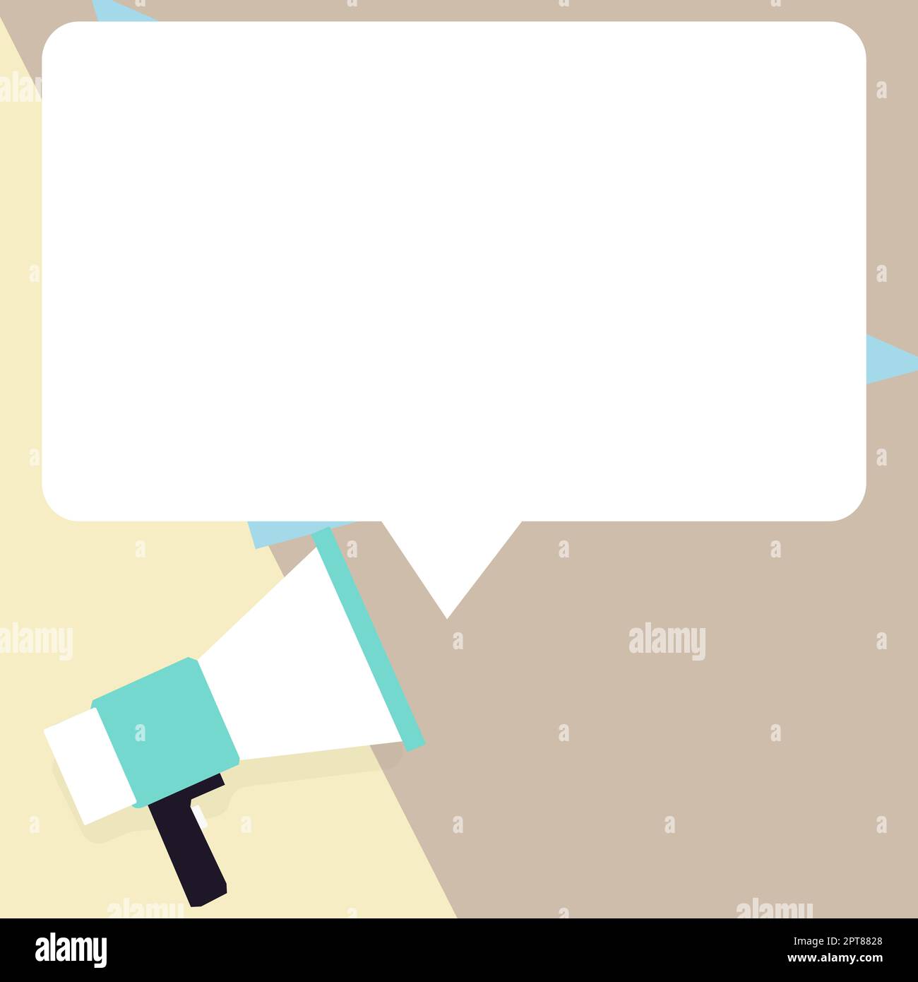 Presenter Drawing With Conversation Bubble Showing New Announcement ...