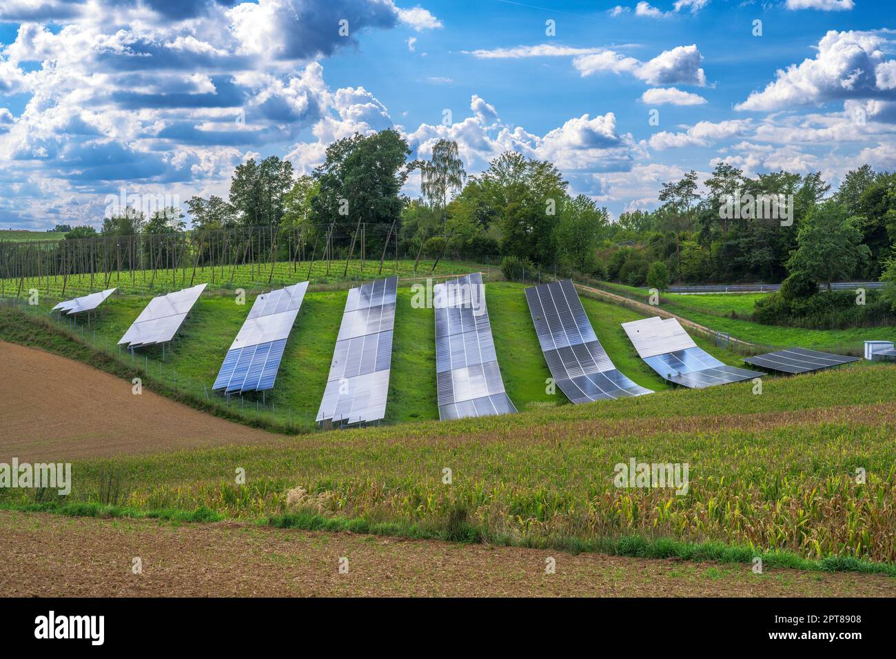 Innovative energy creation in a solar park Stock Photo - Alamy