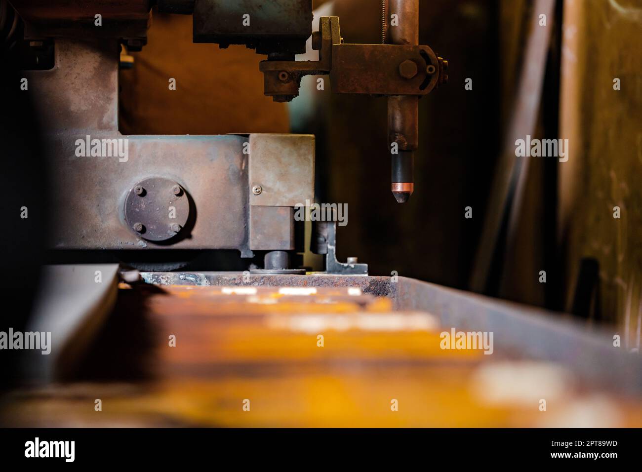 Plasma cutting of metal with a cnc. Plasma cutting machine cutting ...