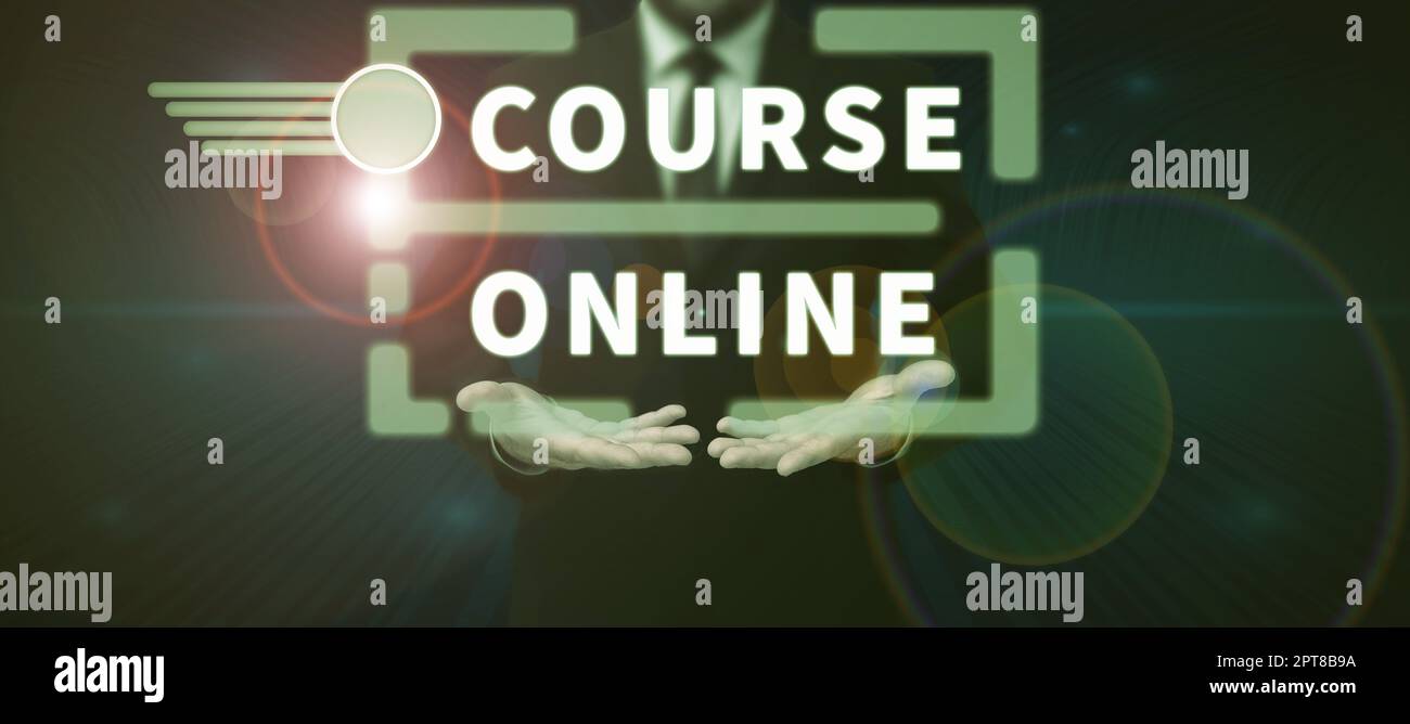 Text sign showing Course Online, Word Written on eLearning Electronic ...