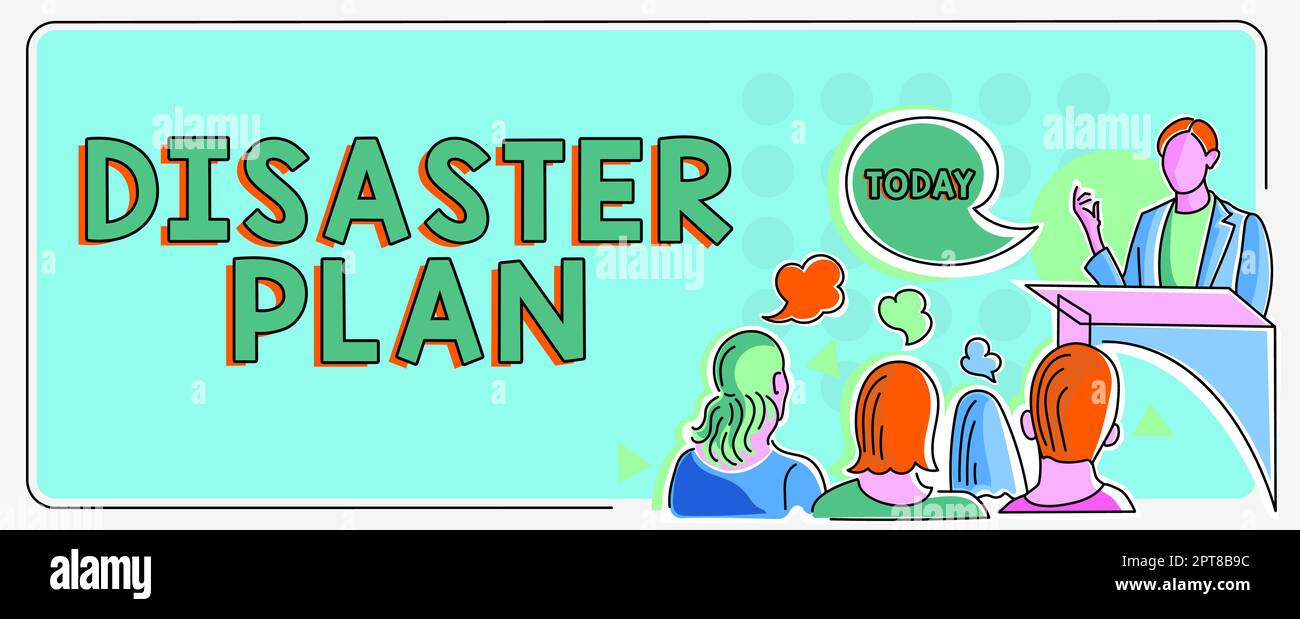 Writing displaying text Disaster Plan, Conceptual photo Respond to ...