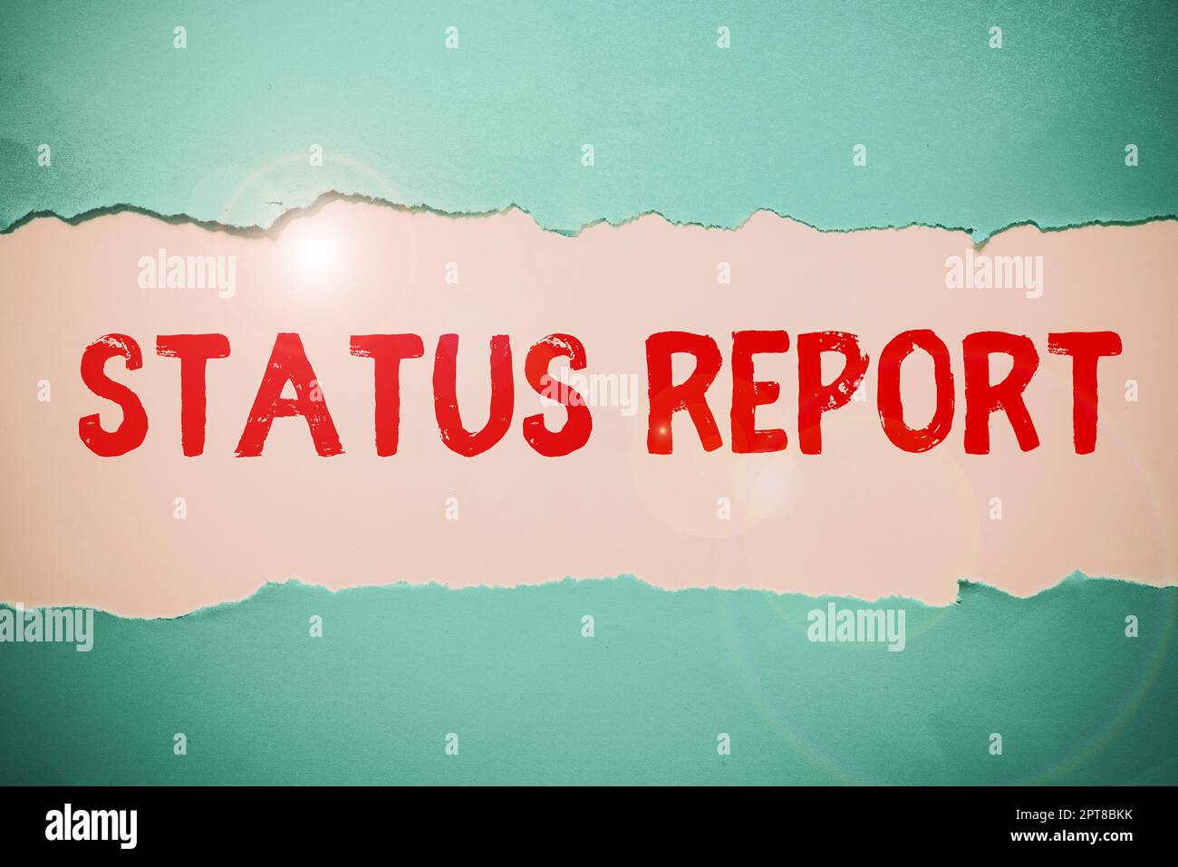 Sign displaying Status Report, Word for Update Summary of situations as ...