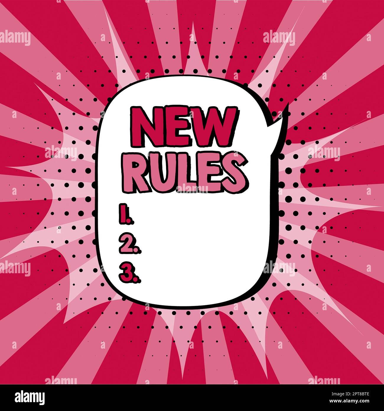 Hand writing sign New Rules, Concept meaning A state of changing an ...