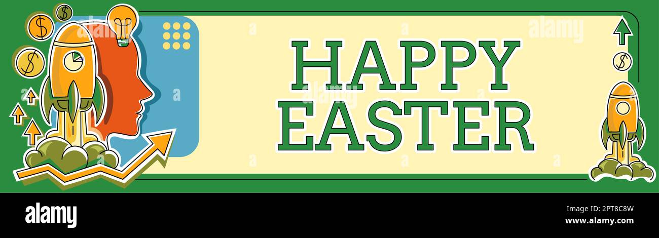 Conceptual display Happy Easter, Business approach Christian feast ...