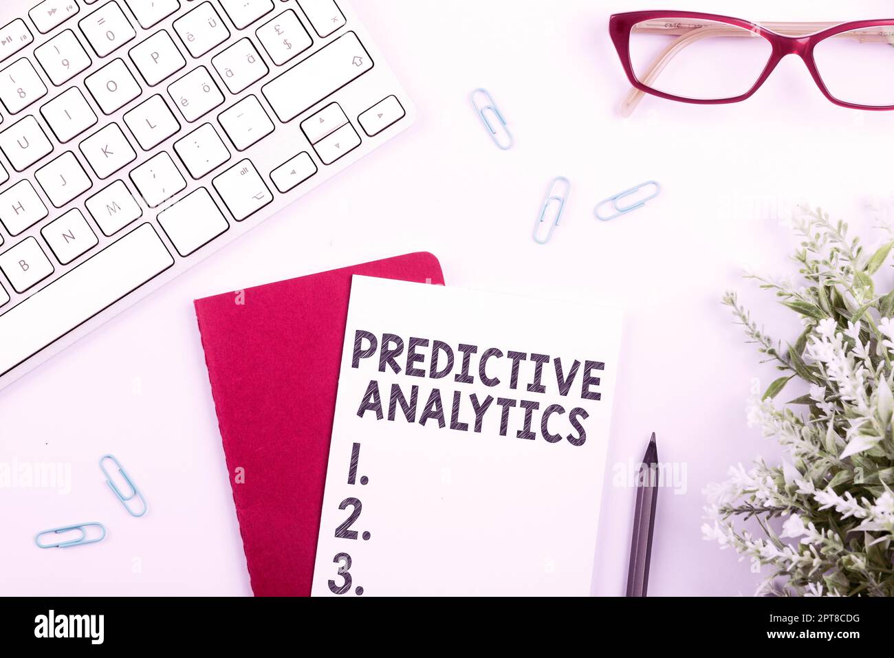 Text showing inspiration Predictive Analytics, Business idea Optimize Collection Achieve CRM ...