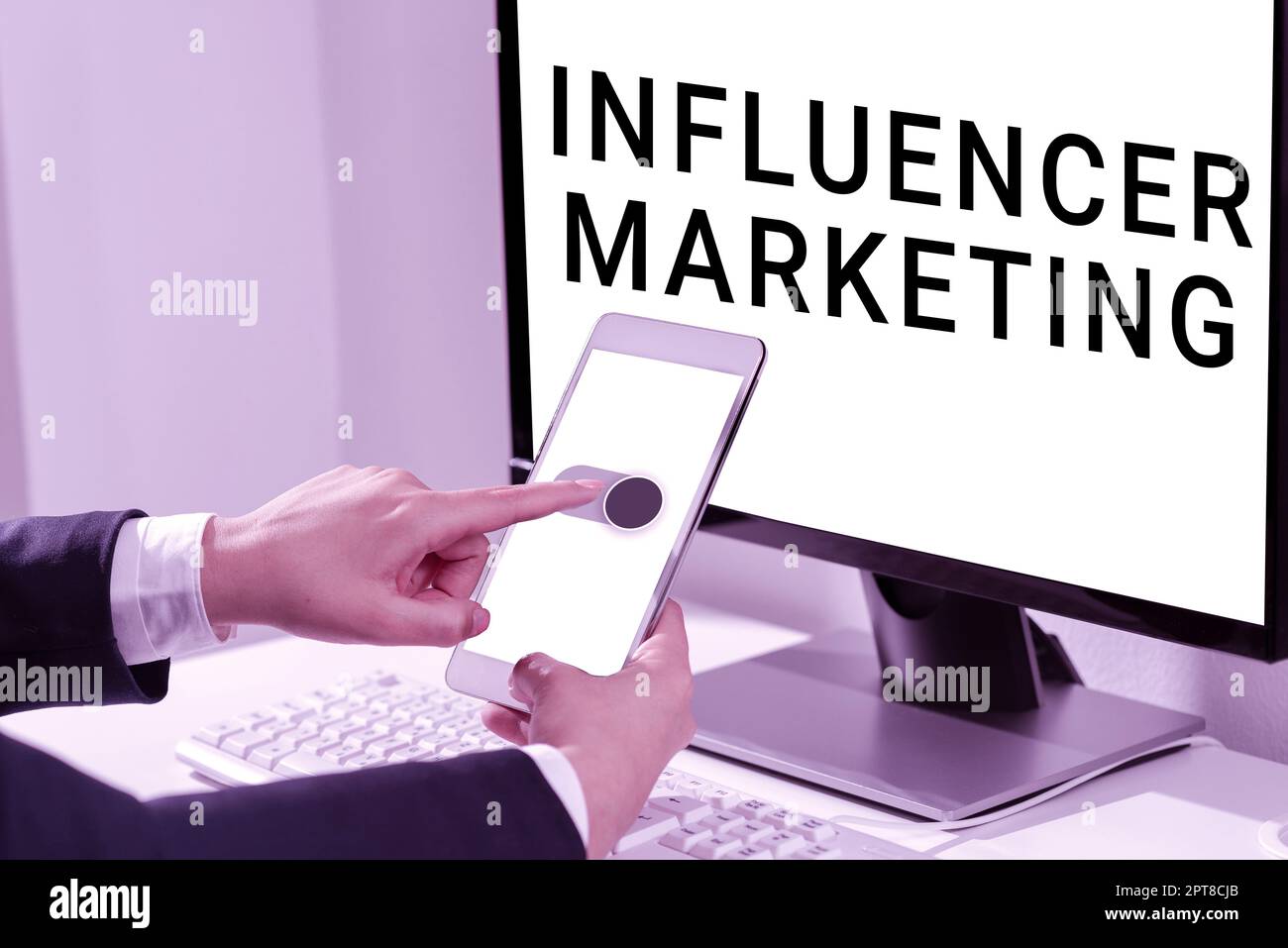Sign displaying Influencer Marketing, Business approach Endorser who ...