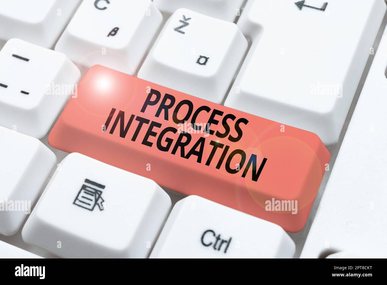 Handwriting text Process Integration, Business concept Connectivity of ...