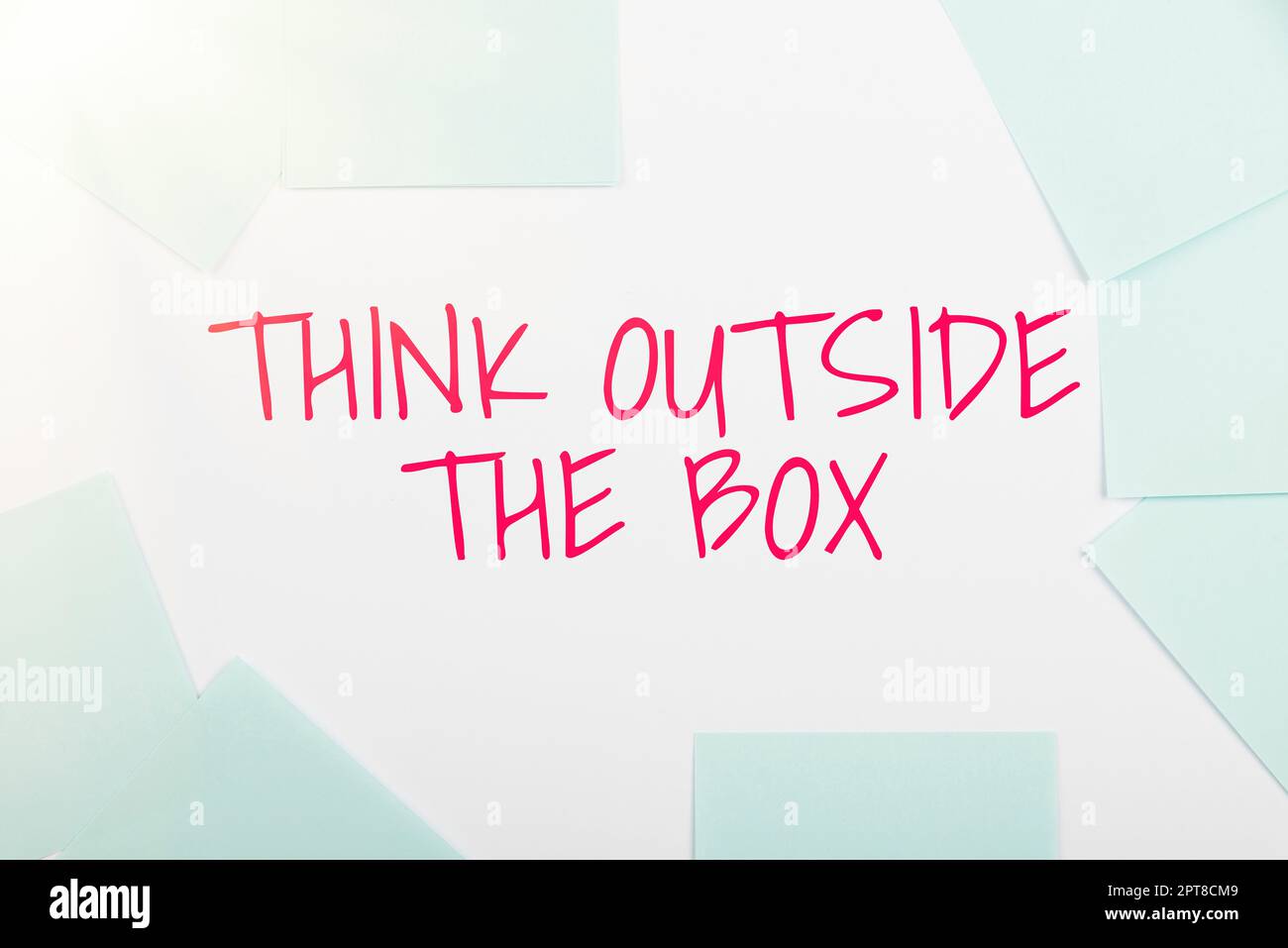Text showing inspiration Think Outside The BoxBe unique different ideas ...