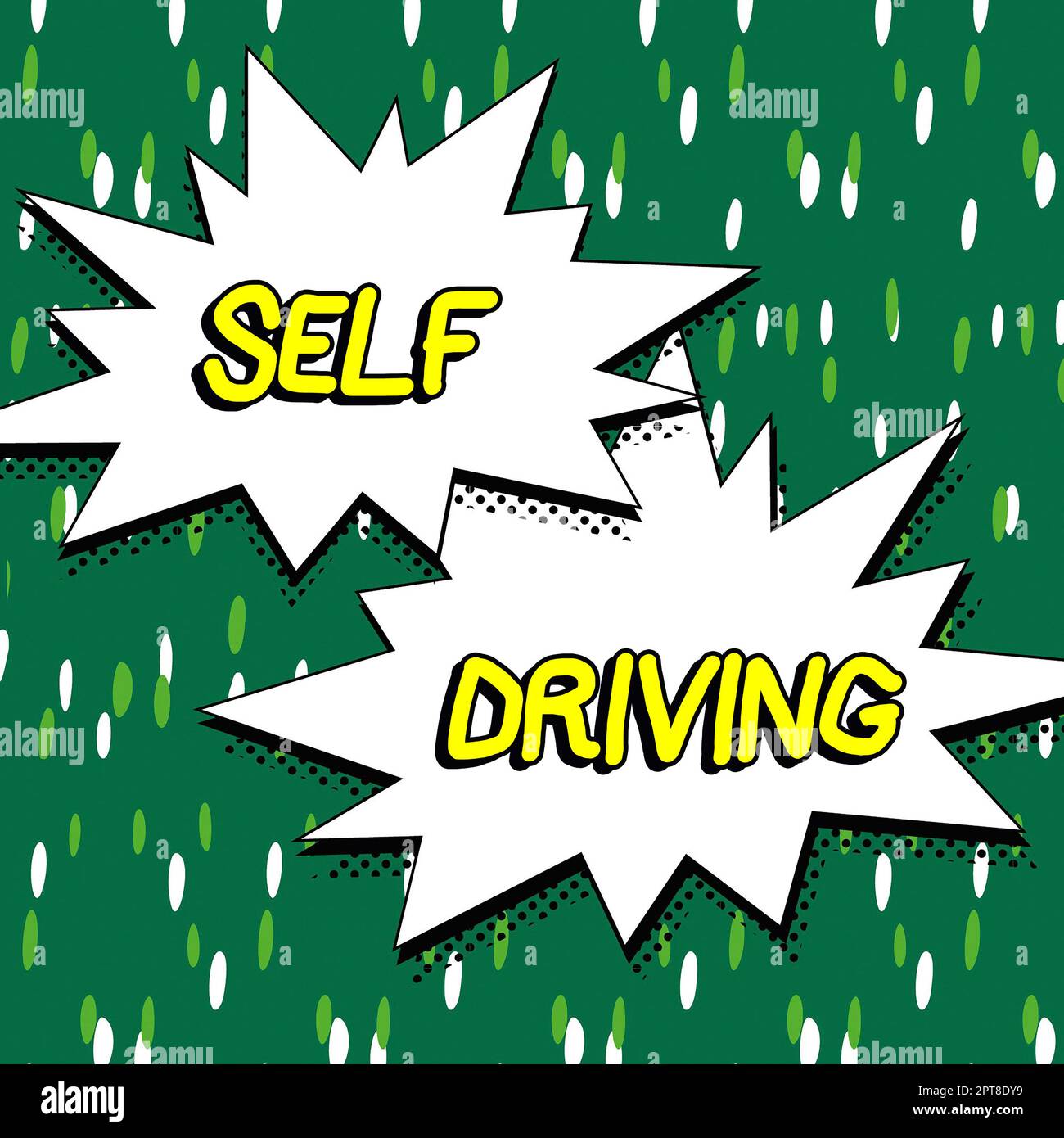 Inspiration showing sign Self Driving, Concept meaning Autonomous ...