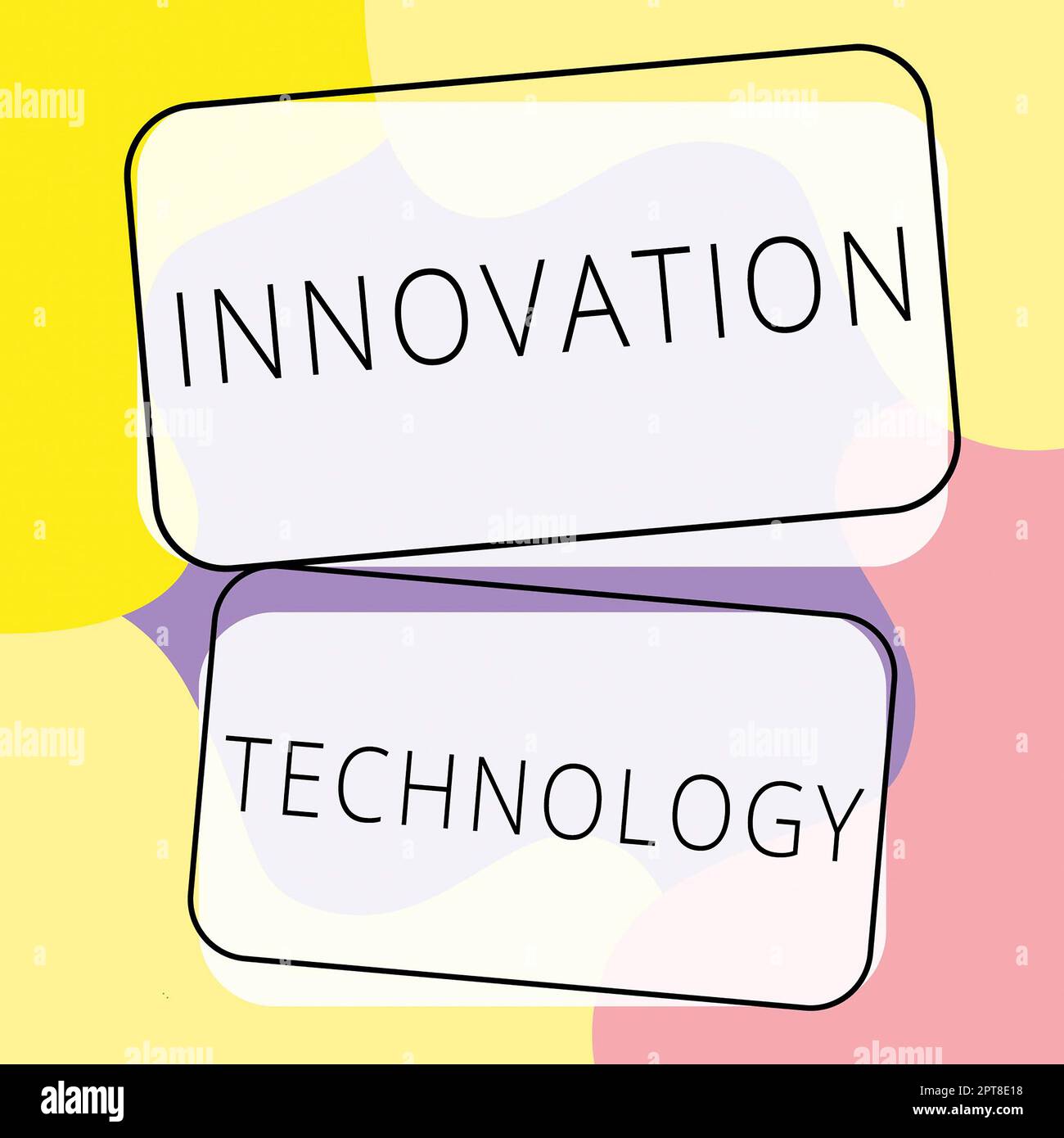 Text caption presenting Innovation Technology, Business concept New ...