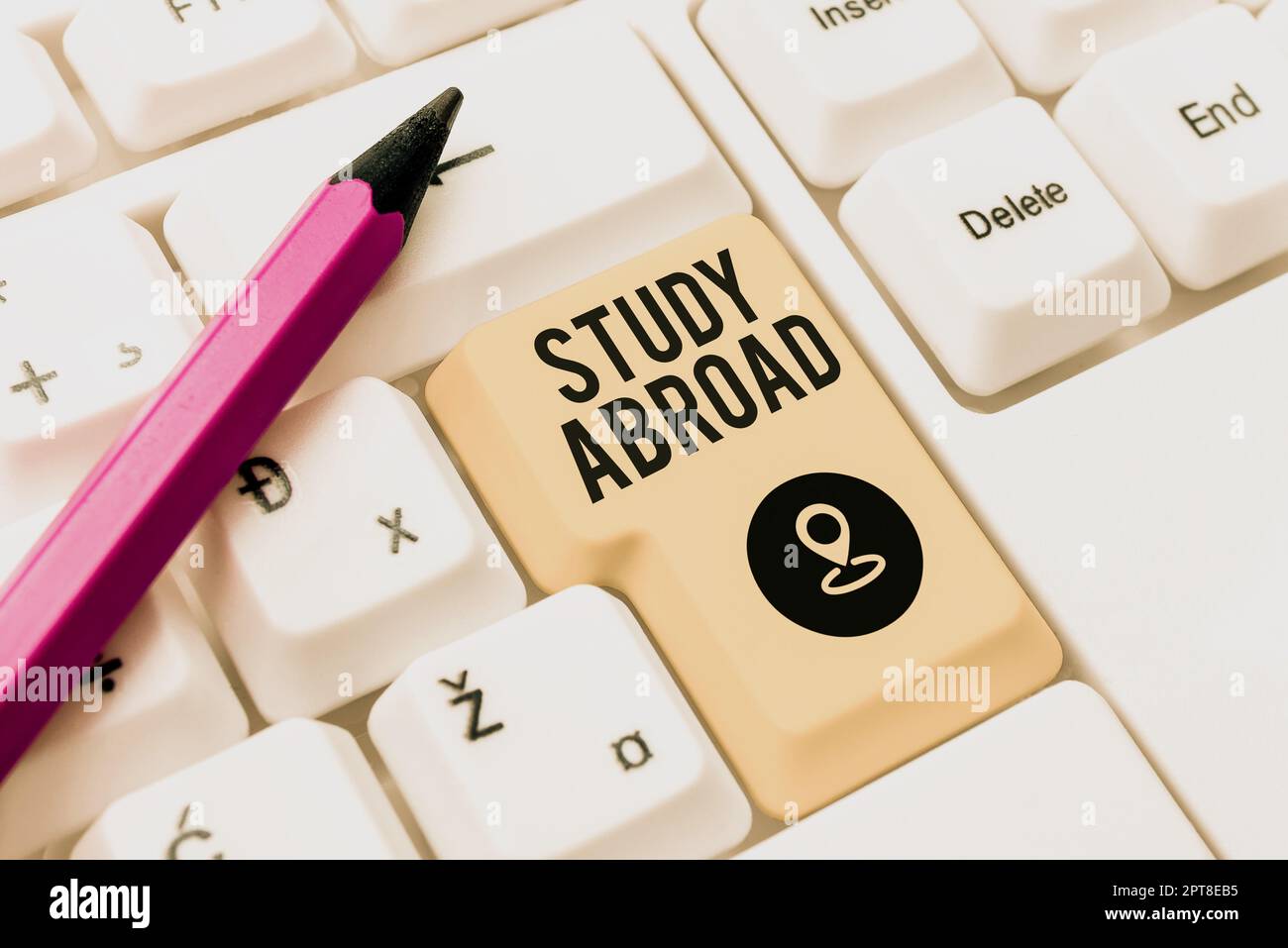 Inspiration showing sign Study Abroad, Business approach Pursuing ...