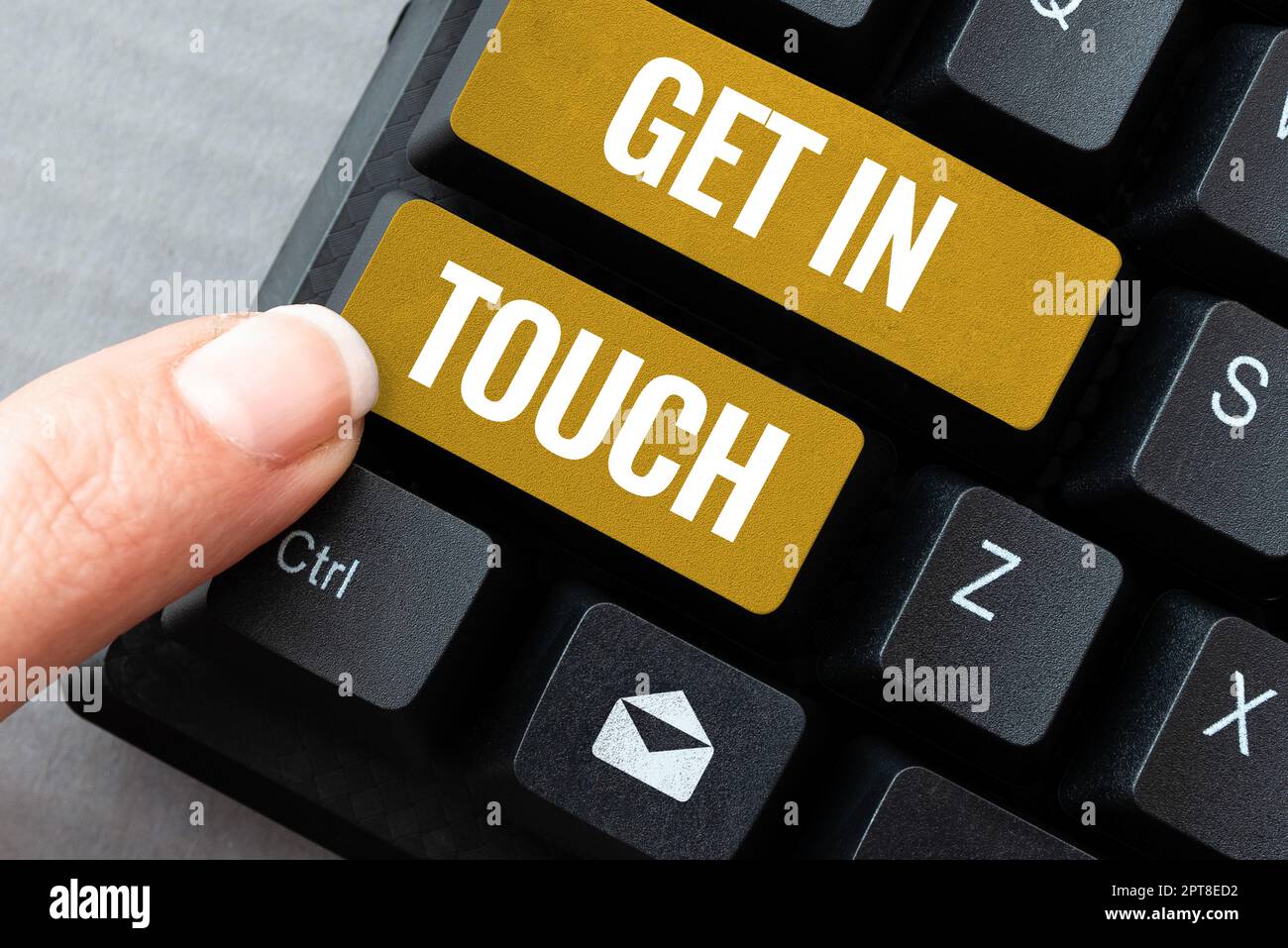 Sign displaying Get In Touch, Business concept Stay in contact Constant ...