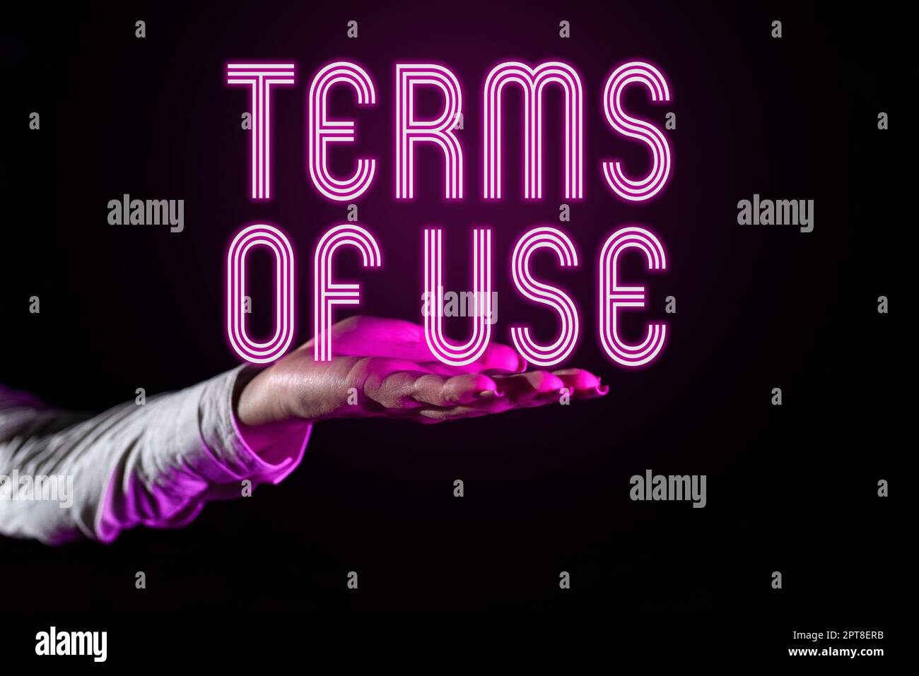 Writing displaying text Terms Of Use, Concept meaning Established ...