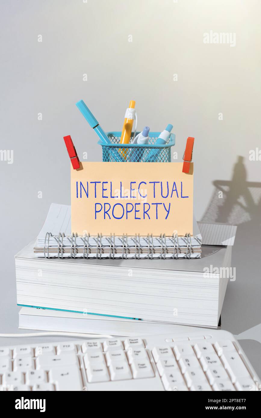 Hand writing sign Intellectual Property, Business idea Protect from ...