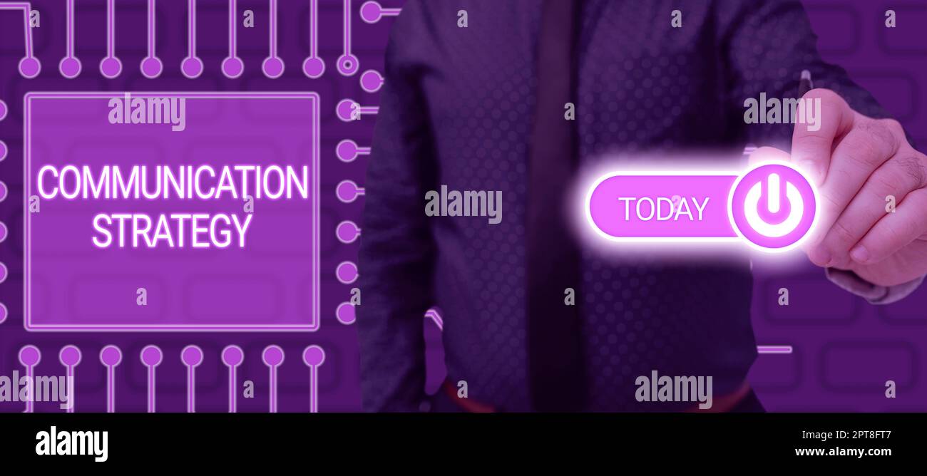 Text showing inspiration Communication Strategy, Concept meaning Verbal ...