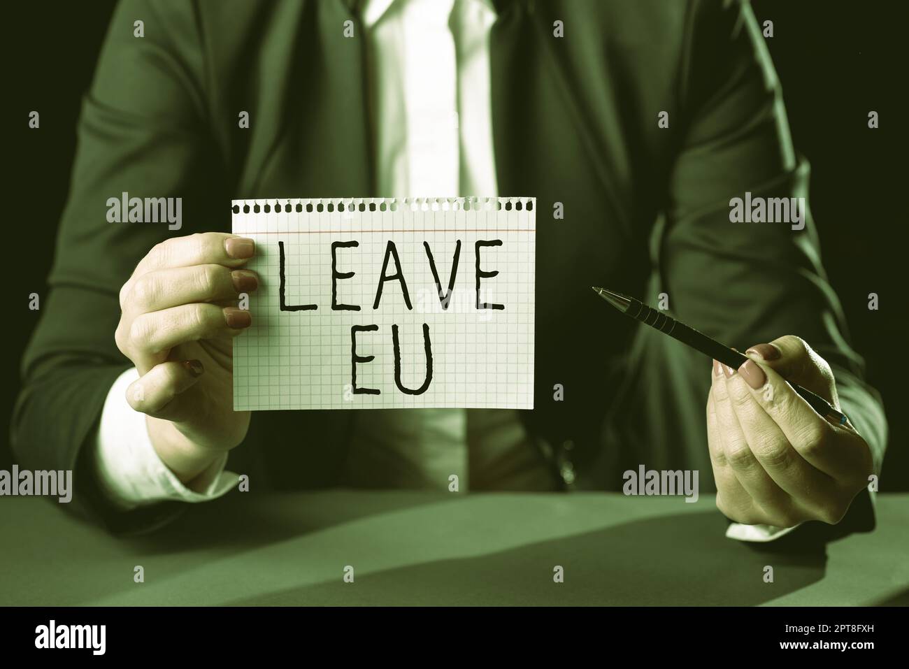Conceptual display Leave Eu, Concept meaning An act of a person to ...