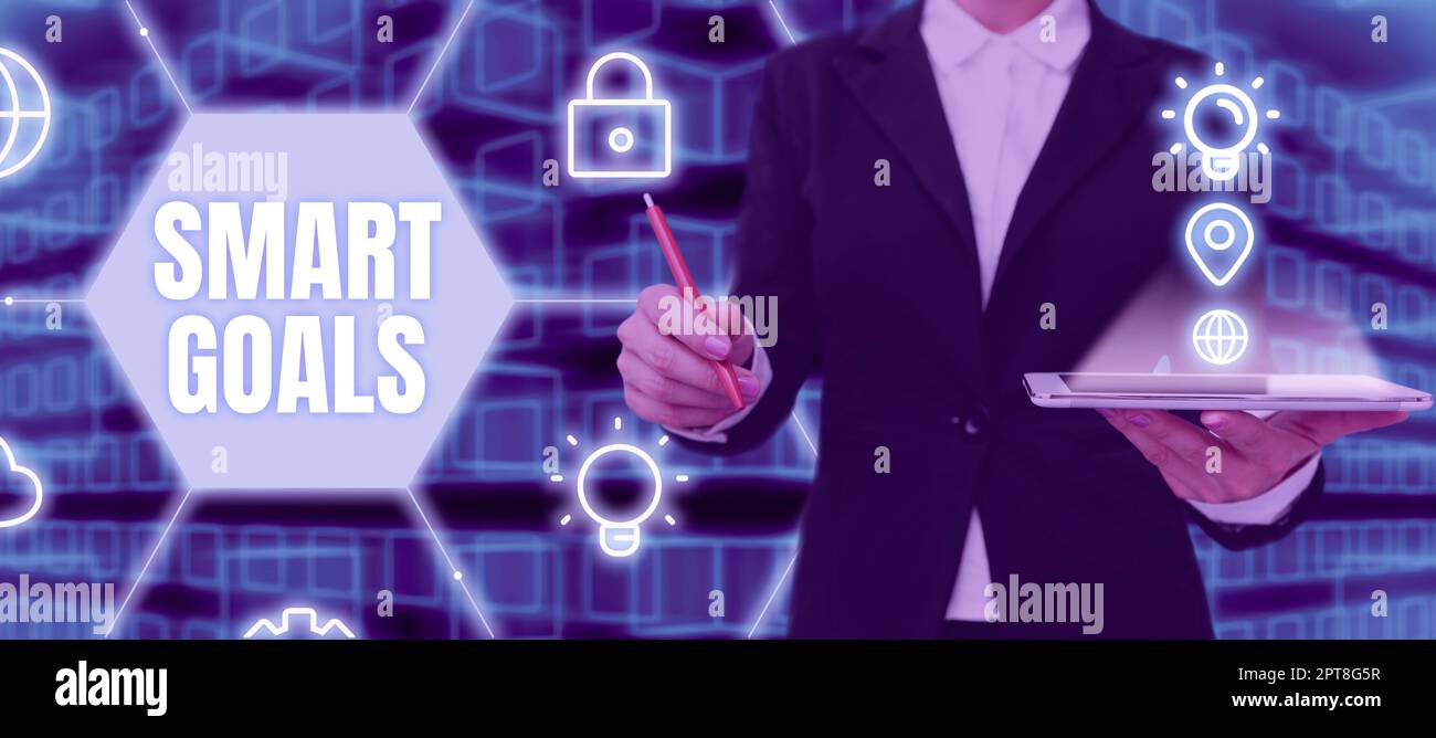 Inspiration showing sign Smart Goals, Business concept mnemonic used as ...