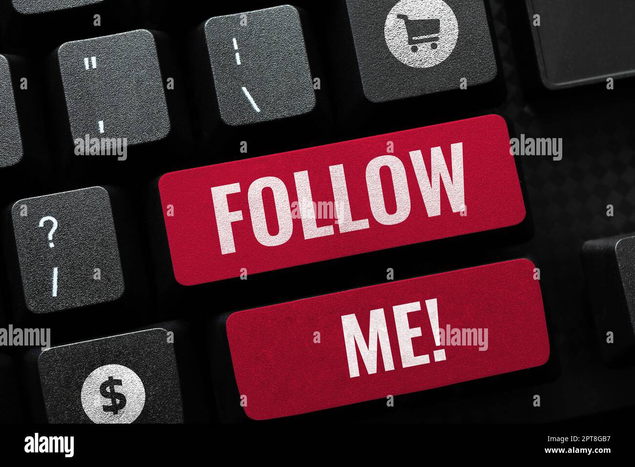 Sign displaying Follow Me, Word Written on Inviting a person or group ...