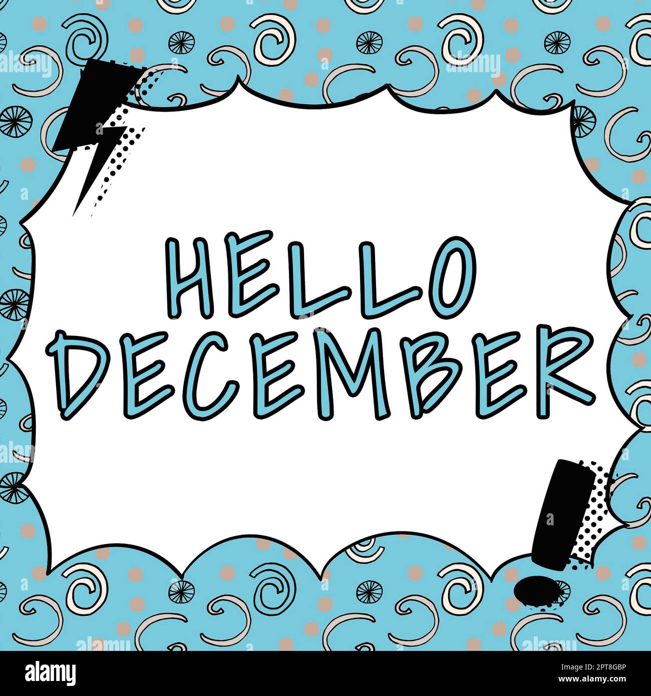 Hand writing sign Hello December, Business overview greeting used when ...