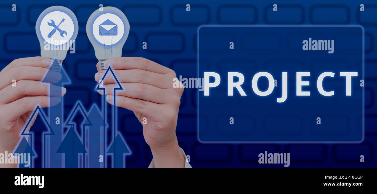 Text caption presenting Project, Business showcase collaborative ...