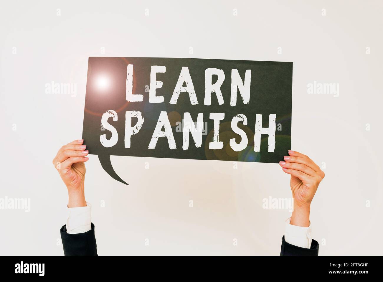 Text caption presenting Learn Spanish, Conceptual photo to train ...