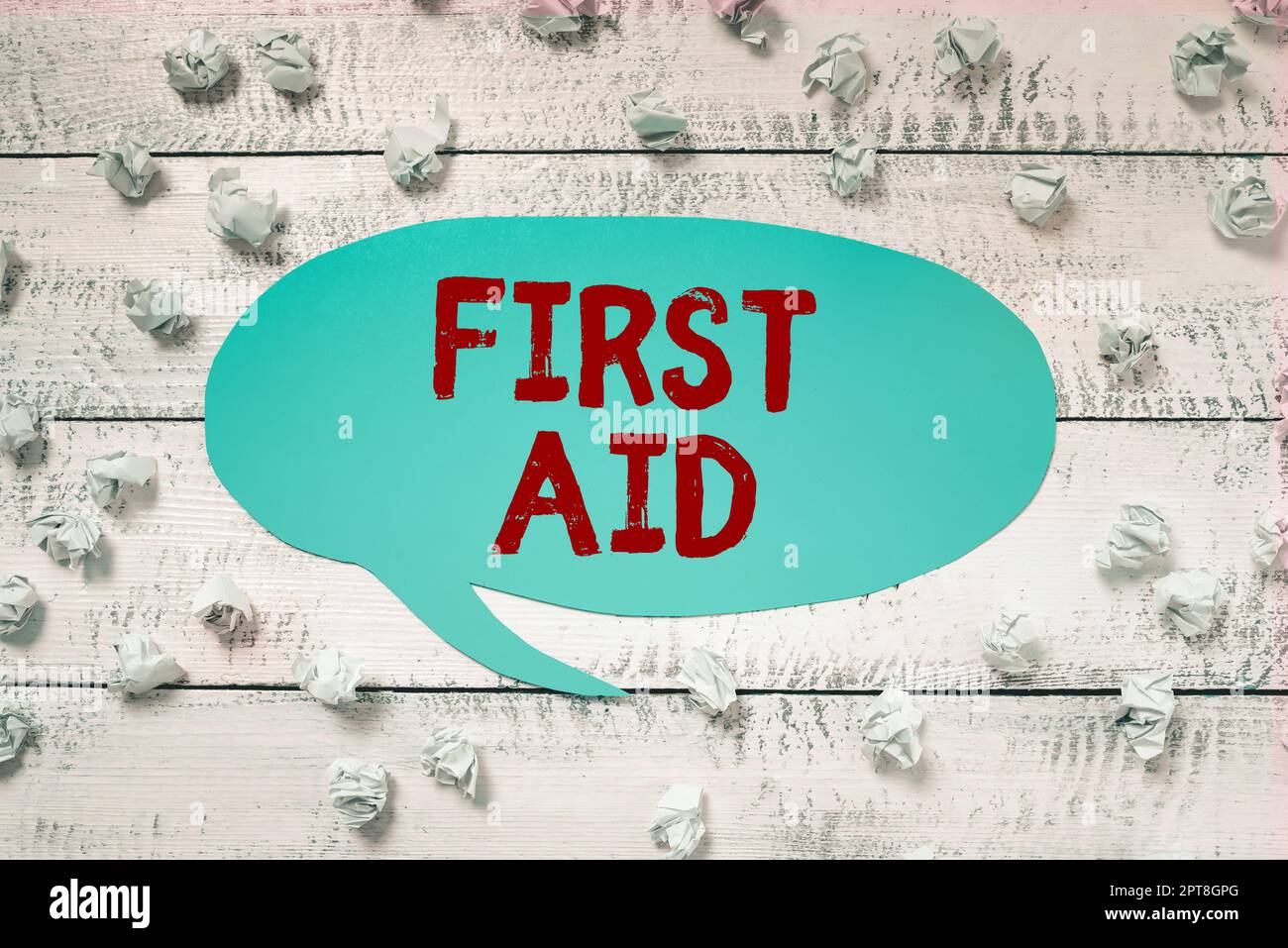 Text showing inspiration First Aid, Conceptual photo Practise of ...