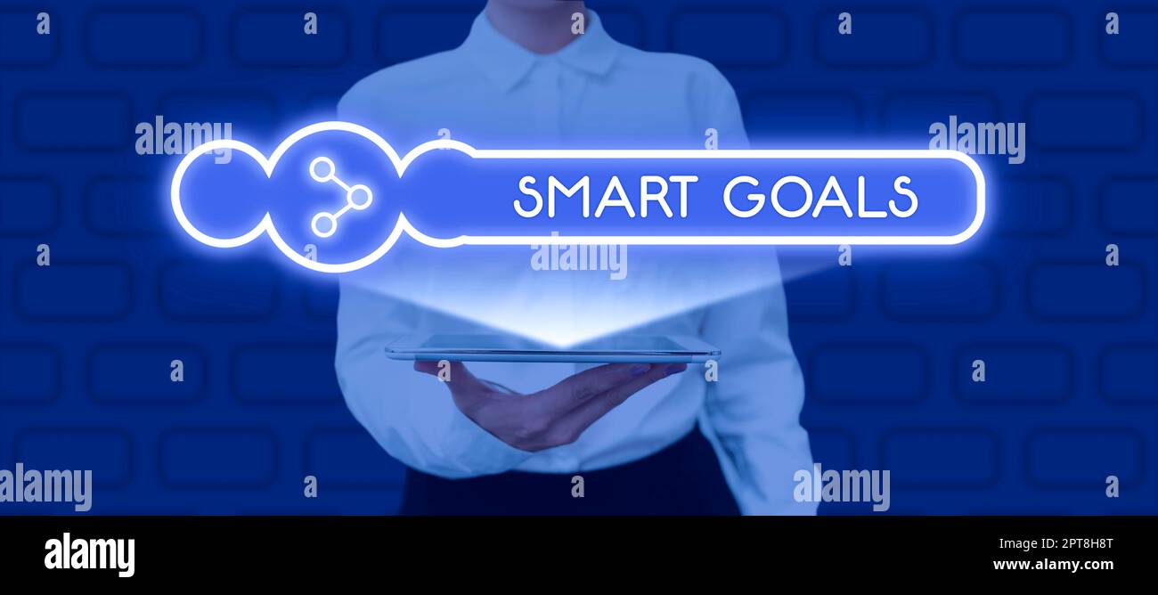 Handwriting text Smart Goals, Concept meaning mnemonic used as a basis ...