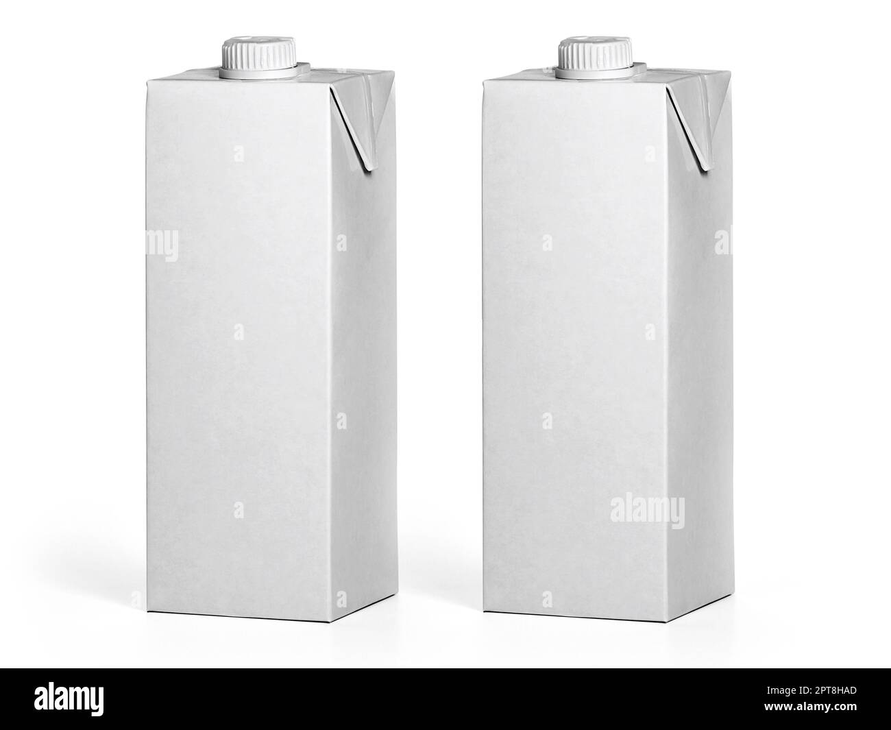 Milk and juice carton packages isolated on white background Stock Photo ...